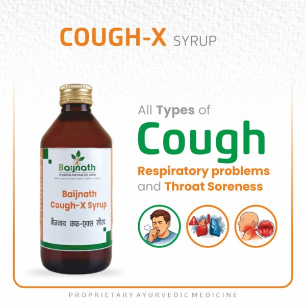Cough-X Syrup 200 ml I For All Types Of Cough – Baijnath Pharmaceutical